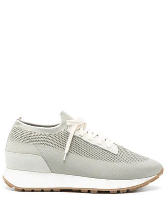 Eleventy baskets en daim à design sans lacets - Vert