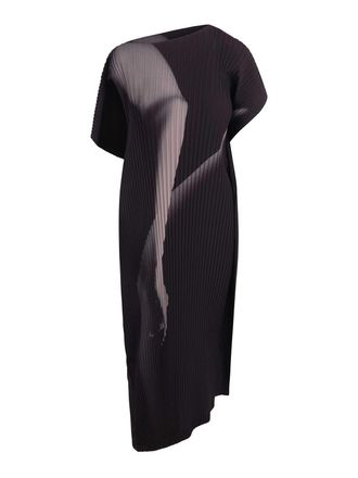 Issey Miyake Robe Au Genou - Noir