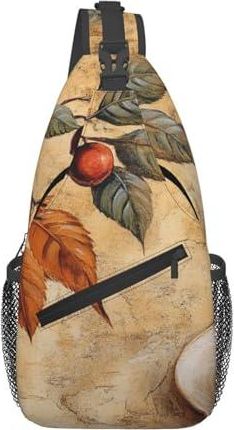 Generic Sac &agrave; dos &agrave; bandouli&egrave;re motif feuilles de caf&eacute; pour homme