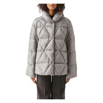 Fay Daunen-Cape Raglan Argyle + Gancio - - Jackets - Damen - Grau - S