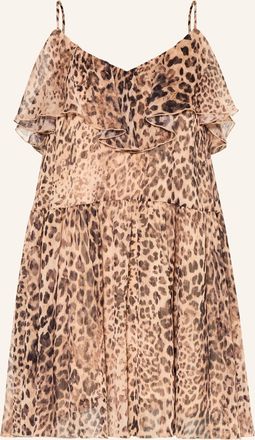 Mrs & Hugs Mrs & Hugs Kleid Mit Volants braun