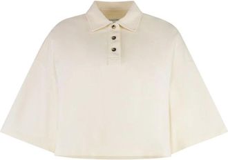 Bottega Veneta Femme, Tops, Beige, Taille: 40 FR Cropped Polo