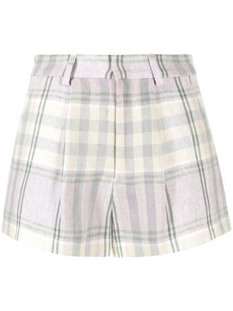 Isabel Marant Shorts mit Check - Violett