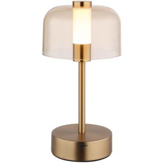 Globo Lighting Lampe de table, lampe dappoint, lampe de lecture, m&eacute;tal, couleur or, variateur tactile LED, H 25 cm