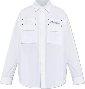 Off-white Homme, Chemises, Blanc, Taille: L Chemise &agrave; poches