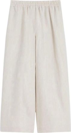 Max Mara Femme, Pantalons, Beige, Taille: 34 FR Pantalon large en lin