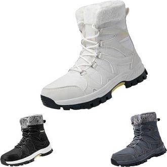 Generic Bottes de neige dhiver pour homme légères, résistantes à leau, antidérapantes, chaudes, durables, confortables, chaussures de randonnée à lacets avec 