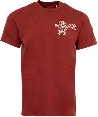 Moncler T-Shirt mit Logo-Print - Rot