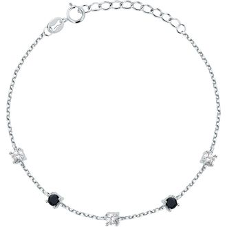 Cleor Bracelet en argent 925/1000 et zircon