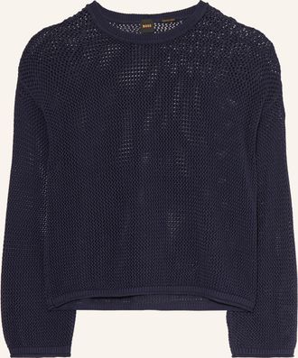 HUGO BOSS Pullover Farde blau