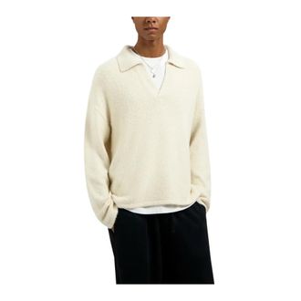 Olaf Hussein Signature Strickpolohemd - - Knitwear - Herren - Wei&szlig; - L