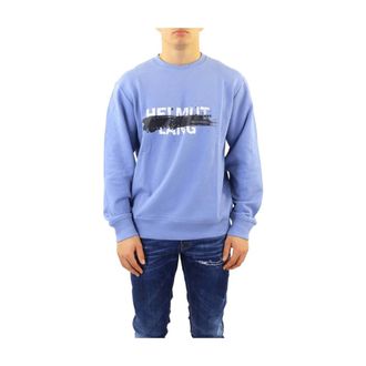Helmut Lang Stencil Crewneck Pullover - - Sweatshirts & Hoodies - Herren - Blau - M