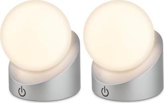 Briloner Mini lampe de table LED sans fil IP54 avec touche, variateur par paliers, batterie et source interchangeables, lampe de chevet, boule, lampe LED, lamp