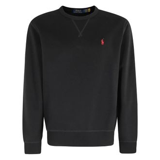 Polo Ralph Lauren Sweat Noir en Tricot avec Logo Brod&eacute; - Homme - Sweatshirts et sweats &agrave; capuche - Noir - Taille: XL