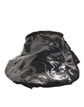 Dolce & Gabbana Black Pvc Wide Brim Men Bucket Capello Hat Co+pa+pvc