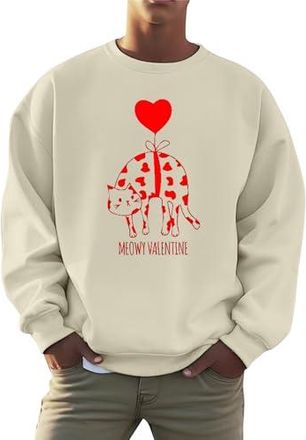 Generic 2026 - Sweat-shirt d&eacute;contract&eacute; &agrave; col rond pour homme et femme - Imprim&eacute; lettre, kaki, 3XL