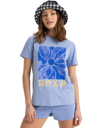 Roxy Damen Oceanregular Poster T-Shirt, Grapemist, XS