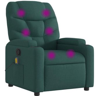 vidaXL vidaXL Massagesessel Dunkelgr&uuml;n Stoff