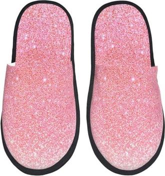 Generic Imprimé Pailleté Scintillant Pantoufle Légères Pantoufles En Peluche Plates Chausson Pour Intérieur Femme Chambre L