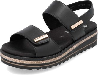 Remonte Damen D0Q59 Keilsandaletten, Schwarz, 42 EU