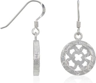 Orphelia Damen-Ohrhänger 925 Sterling Silber rhodiniert mattiert Zirkonia weiß ZO-5251