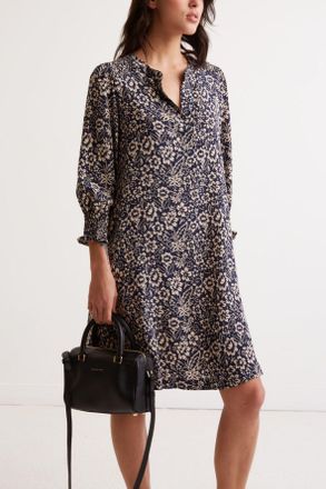 Gerard Darel Robe fluide imprim&eacute; bicolore - JAHNICE - Marine