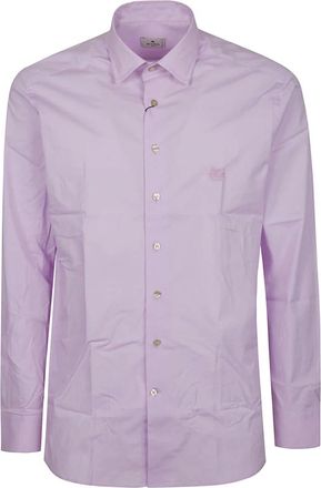 Etro Homme, Chemises, Rose, Taille: 4XL Long Sleeve Roma Shirt
