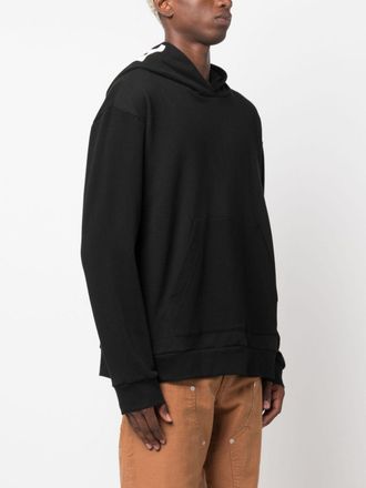 Peuterey Logo-Print Cotton Hoodie - Black