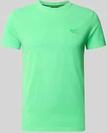 Superdry T-Shirt mit Rundhalsausschnitt und Label-Stitching