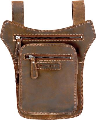 Hill Burry Beintasche aus Leder Gürteltasche Hip Bag Hüfttasche Biker HB6219 (Büffelleder)