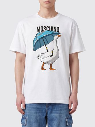 Moschino T-shirt en coton &agrave; imprim&eacute; graphique et &eacute;paules tombantes
