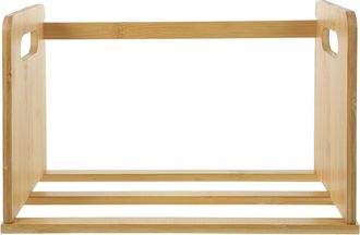 Cabilock Massives Holz Schallplatten Aufbewahrungsregal f&uuml;r Desktop Robust und Verschlei&szlig;fest Multifunktionaler Organizer f&uuml;r B&uuml;cher Vinyl und CDs Platzsparend