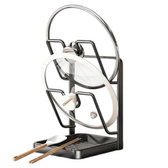 Generic Schrankdeckelhalter - Robuster K&uuml;chenorganisator, Multifunktionaler Metalllagerrahmen, Starke Topfst&uuml;tzstruktur, sichere Platzierung des Topfes mit st