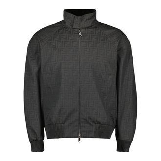 Fendi Taupe Nylon Jacke Herbst-Winter Kollektion - - Jackets - Herren - Braun - M
