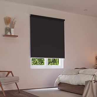 Madéco Verdunkelungsrollo, motorisierbar, 120 x 250 cm, Betongrau