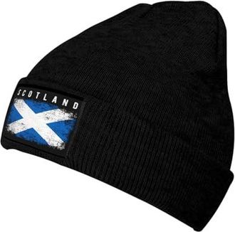 Generic Anti-Transpiration Bonnet Tricot&eacute;, Drapeau &eacute;cossais Amusant, &Eacute;pais Chapeau Tricot&eacute;, Bonnet Chapeau Tricot pour Sports, Cyclisme, Ski