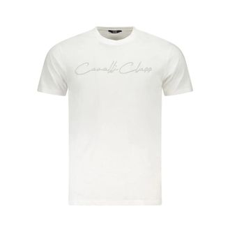Cavalli Wei&szlig;es Baumwoll Herren T-Shirt - - Tops - Herren - Wei&szlig; - 2XL