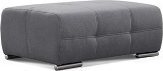 Cavadore Cavadore Hocker Mistrel, Sitzhocker mit leichter Fleckentfernung dank Soft Clean, geeignet für Haushalte mit Kindern, Haustieren, 109 x 42 x 73, grau