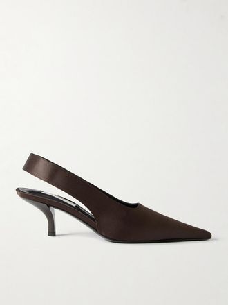 Toteme Slingback-pumps Aus Satin - Braun