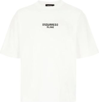 Dsquared2 Homme, Tops, Blanc, Taille: L Milano Loose Fit T-Shirt