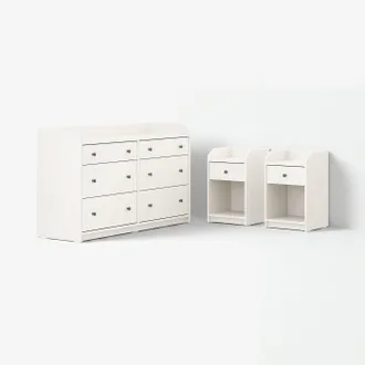 IKEA HAUGA Schlafzimmerm&ouml;bel 3er-Set