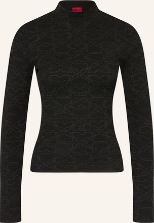 HUGO BOSS Hugo Pullover Sinepro Mit Glitzergarn schwarz