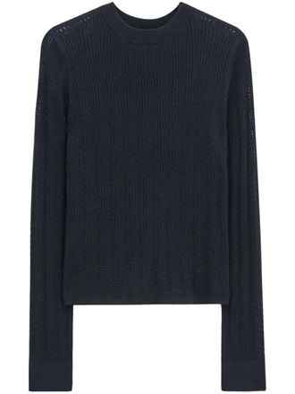 Filippa K Strickoberteil mit Spitze - Schwarz