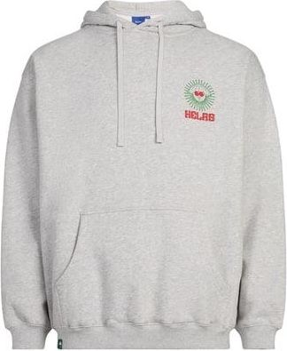 H&eacute;las. Sweatshirt imprim&eacute; en coton m&eacute;lang&eacute;