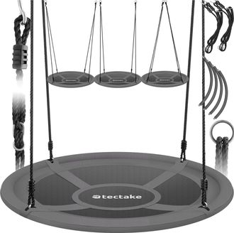 TecTake Nestschaukel, Korbschaukel bis 120 kg belastbar, Schaukel für Kinder und Erwachsene, Outdoor Gartenschaukel oder Indoor Hängesessel, Spielzeug für Gar