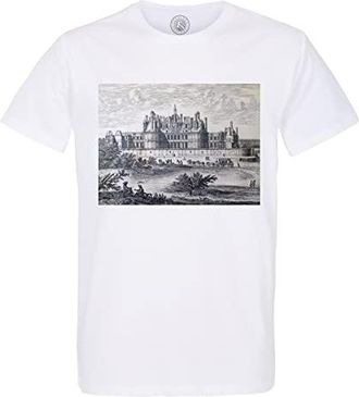 Fabulous T-Shirt Homme Col Rond Coton Bio Gravure Ancienne Chateau de Chambord Renaissance France