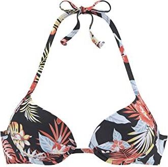 s.Oliver SUKI-15 Bikini, Imprimé Floral Noir, 40 / A Femme
