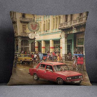 Bonamaison Le Jardin du Lin Kissenhüllen, Cotton, Mehrfarbig, 45x45