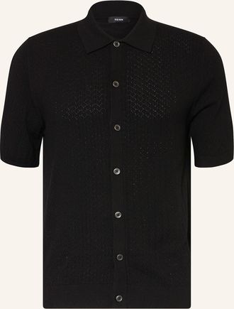 Reiss Reiss Strickhemd Thames Regular Fit schwarz