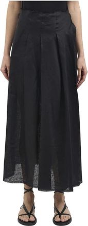 Isabel Benenato Isabel Benenato, Femme, Jupes, Noir, Taille: 36 FR Gonna Portafoglio in Lino